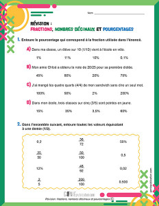 Géniepublication | Catalogue | Révision : fractions, nombres décimaux ...
