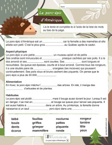 Géniepublication | Catalogue | Le porc-épic d’Amérique