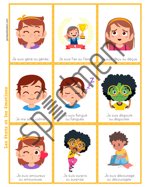 Géniepublication | Catalogue | Les états et les émotions - Pictogrammes