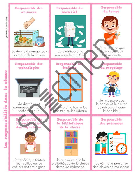 Géniepublication | Catalogue | Les responsabilités de la classe ...