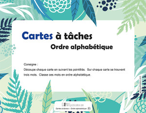 Géniepublication | Catalogue | Cartes à tâches – Ordre alphabétique