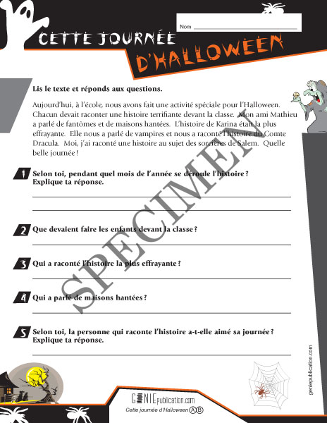Géniepublication | Catalogue | Cette journée d'Halloween