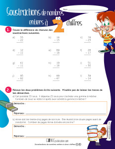 Géniepublication | Catalogue | Soustractions de nombres entiers à deux ...