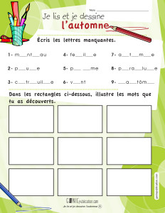 Géniepublication | Catalogue | Je lis et je dessine l'automne