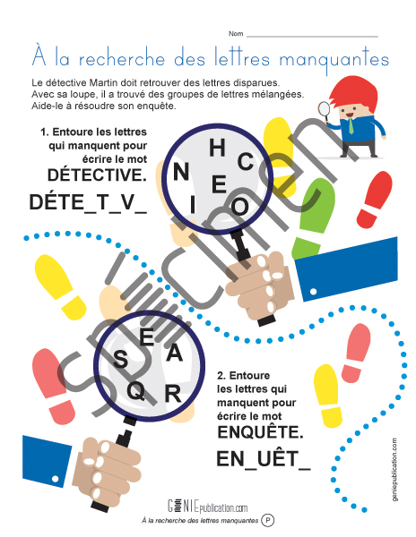 Géniepublication | Catalogue | À la recherche des lettres manquantes