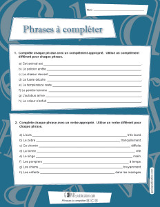 Géniepublication | Catalogue | Phrases à compléter