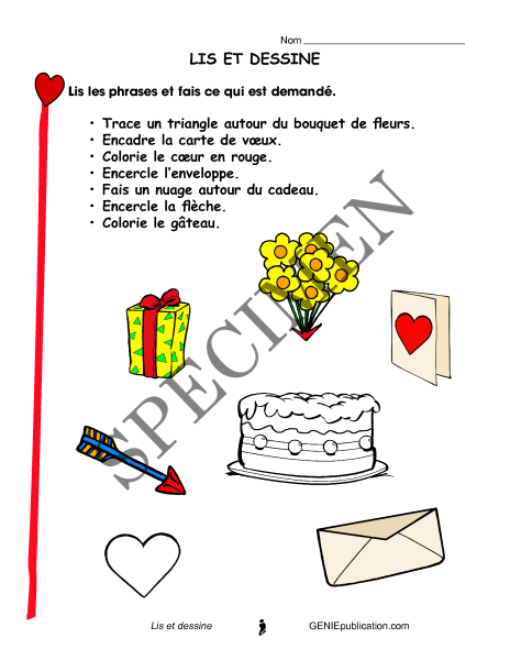Géniepublication | Catalogue | Lis et dessine - St-Valentin