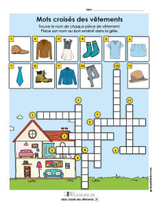 Géniepublication | Catalogue | Mots croisés des vêtements