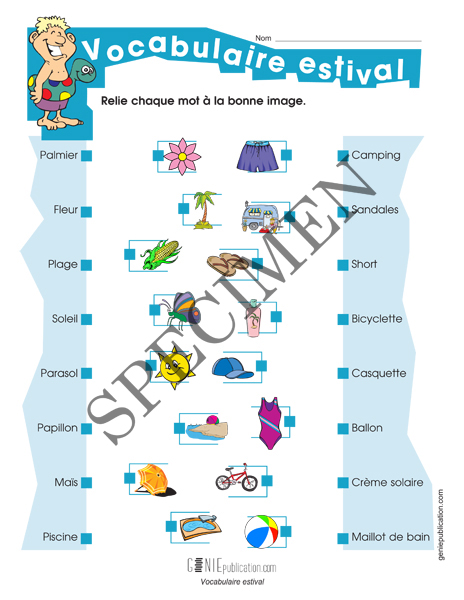 Géniepublication | Catalogue | Vocabulaire estival
